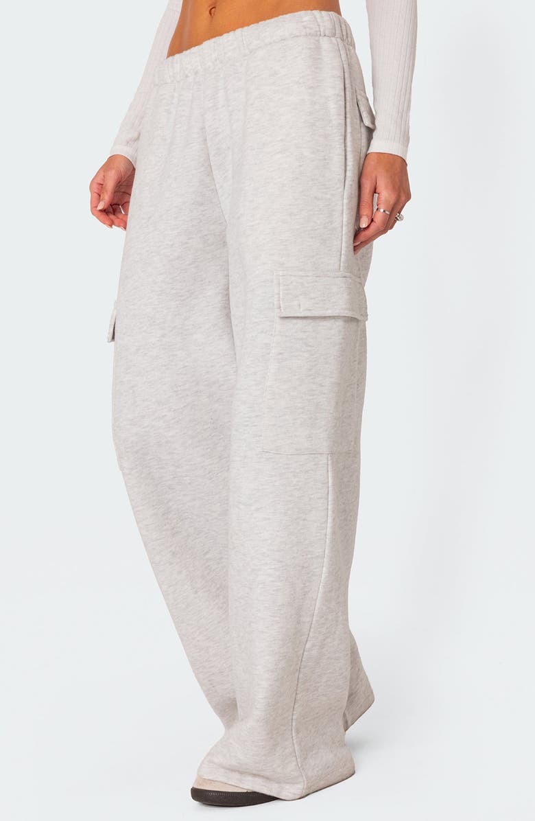 EDIKTED Wide Leg Cotton Cargo Sweatpants | Nordstrom
