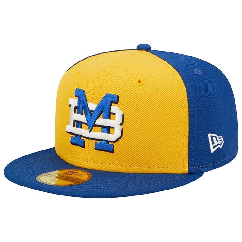 New Era Yellow/blue Carolina Mudcats Micro Brews Theme Night 59fifty ...