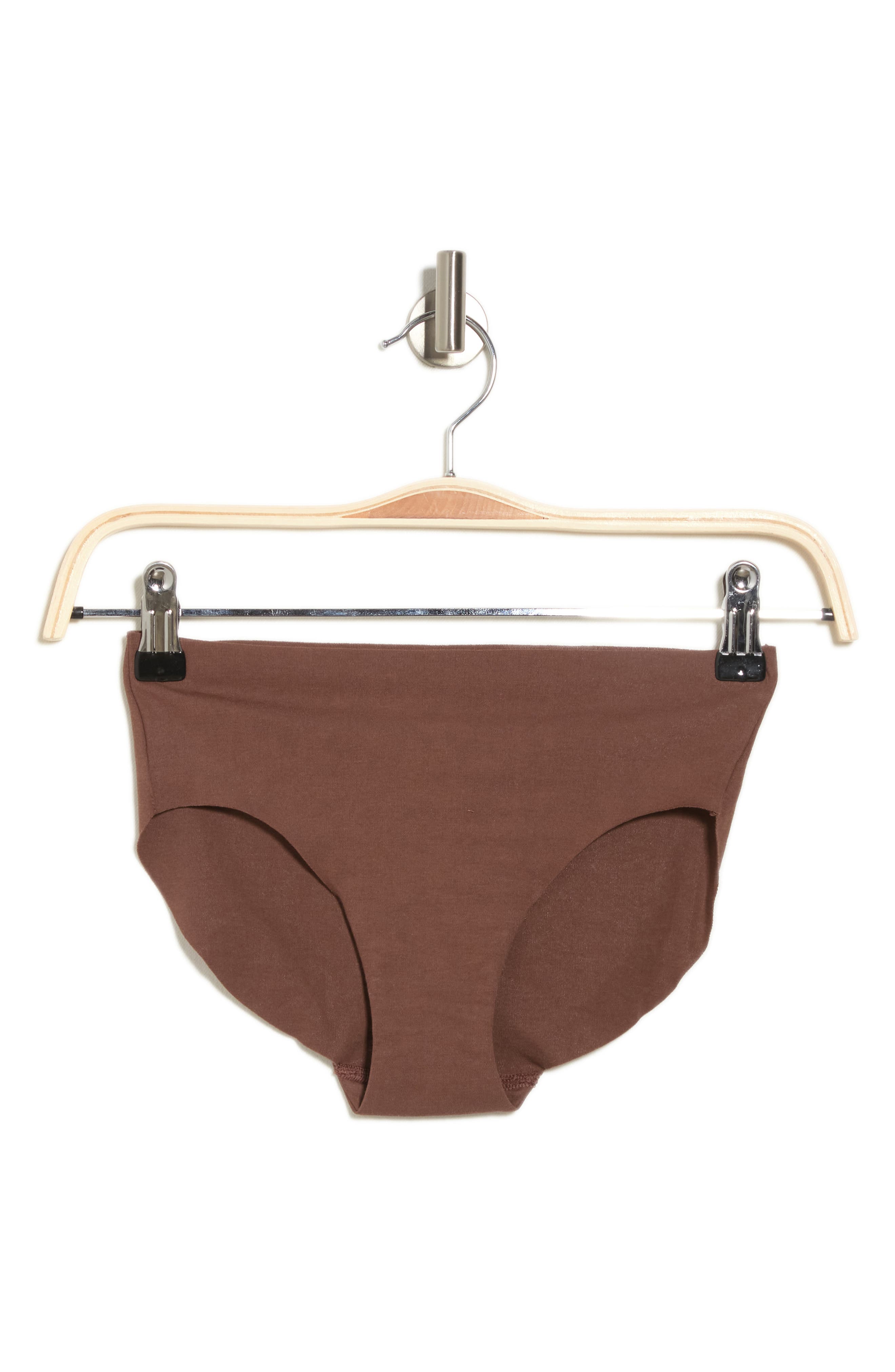 Hanro Invisible Cotton Hi Cut Brief Panty in 1794 - Mahogany at Nords