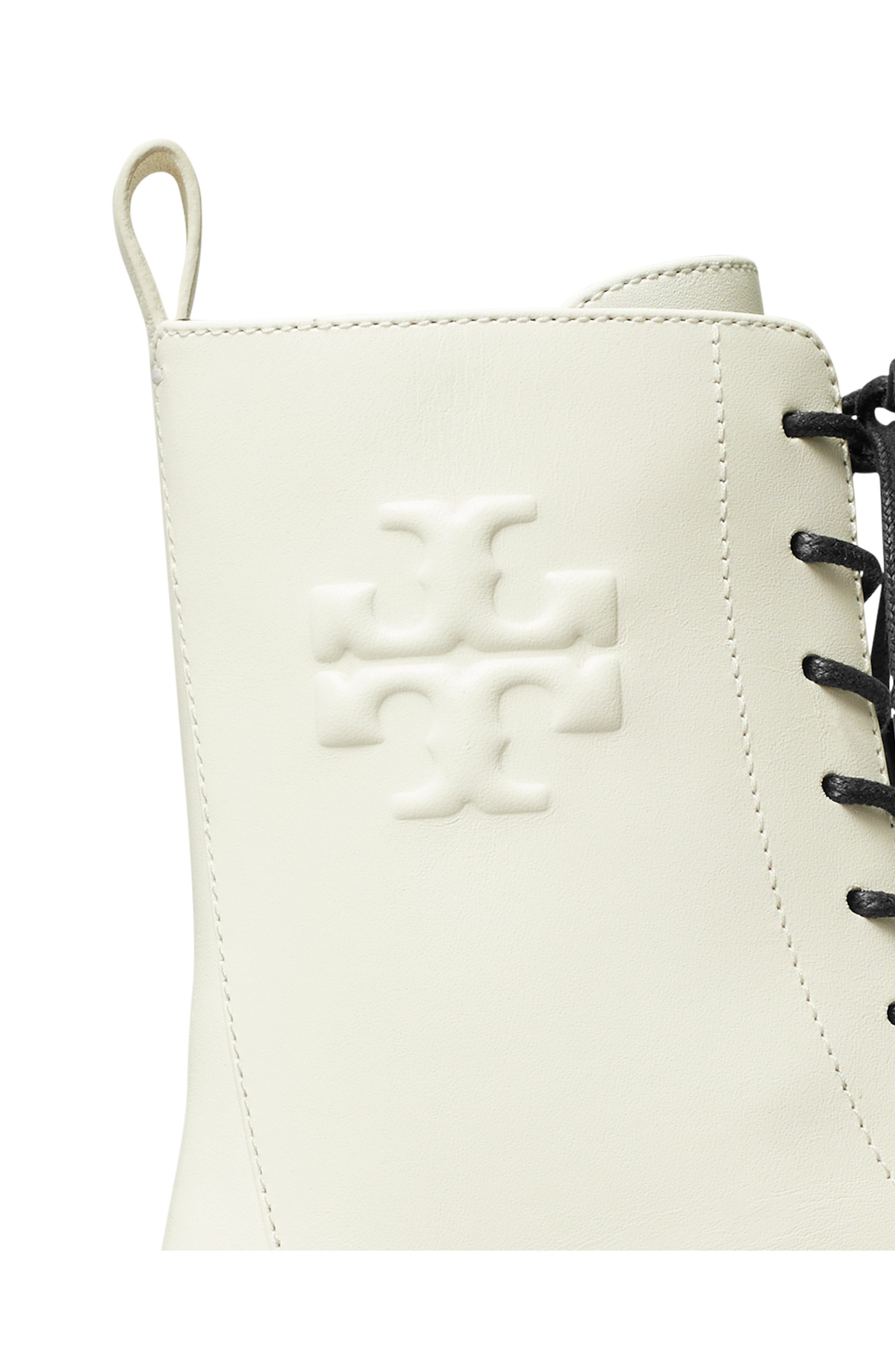 Tory Burch Double-T Croc Embossed Combat Boot (Women) | Nordstrom