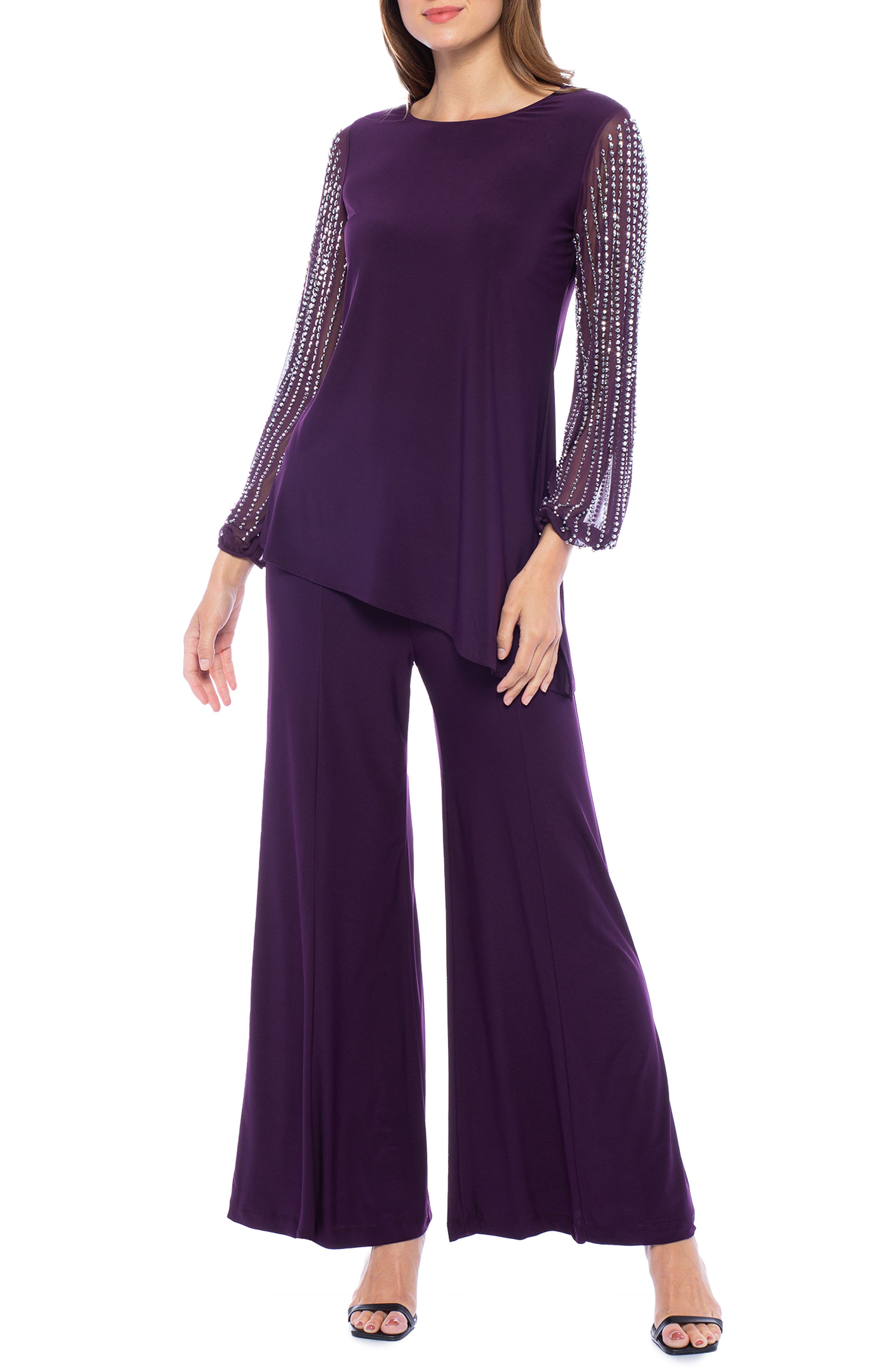 Marina Beaded Sleeve 2-Piece Pant Set | Nordstromrack