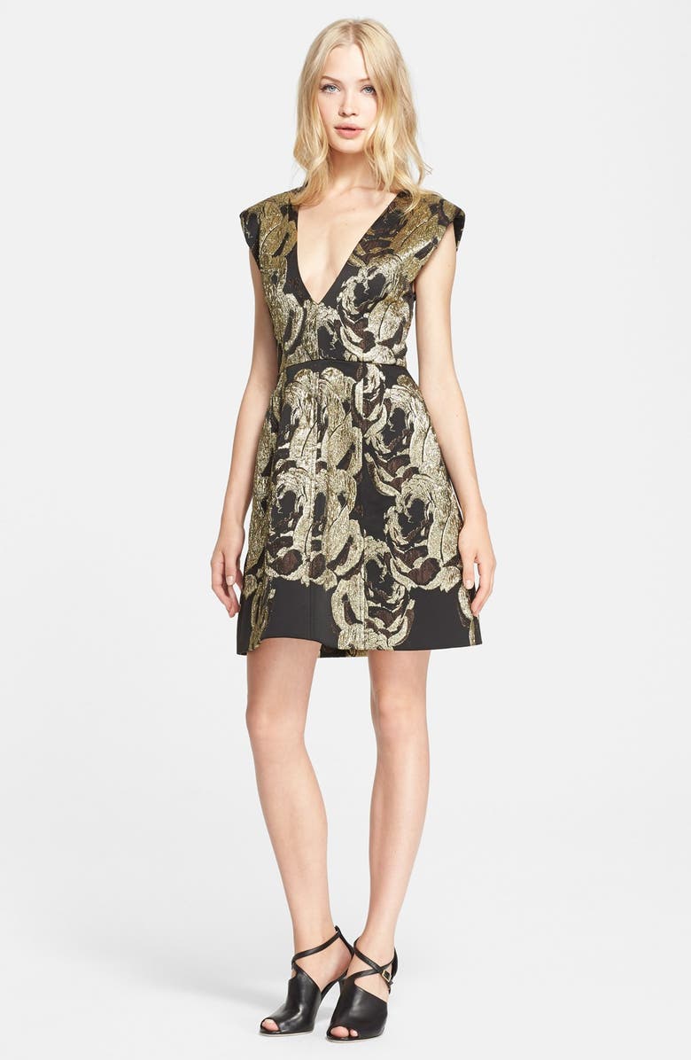 Alice Olivia Pacey Brocade Fit And Flare Dress Nordstrom