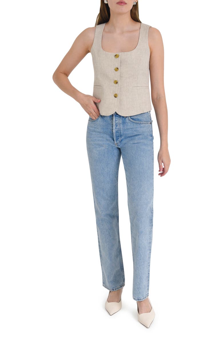WAYF Gabriella Linen Vest | Nordstrom