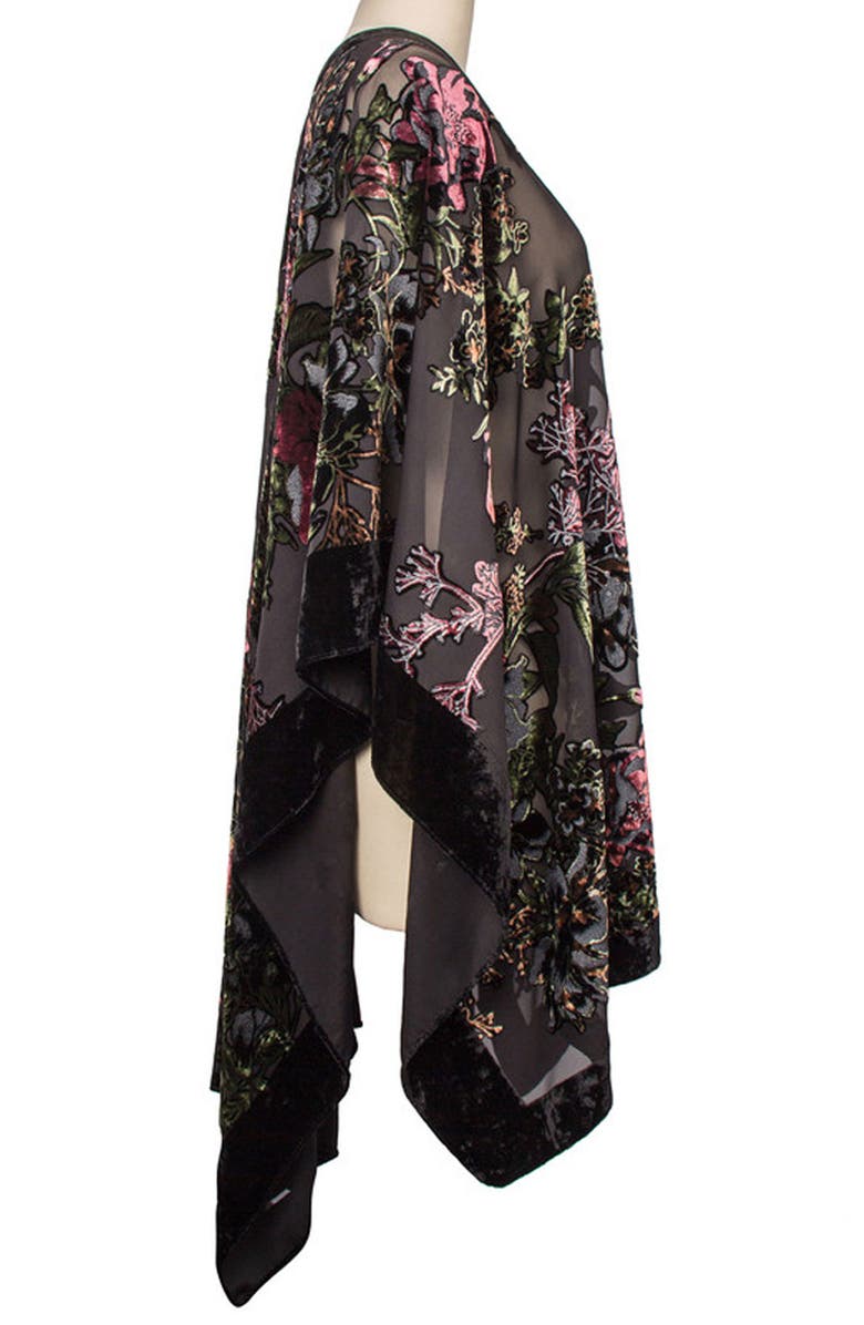 SAACHI Ione Velvet Burnout Ruana | Nordstromrack