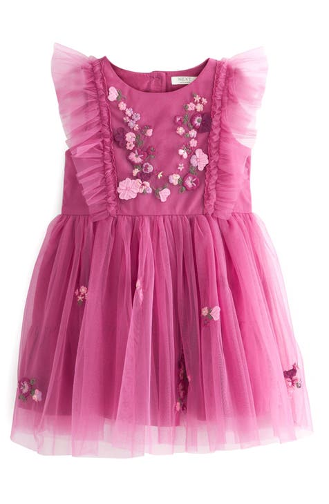 Kids' Embroidered Mesh Dress (Little Kid)