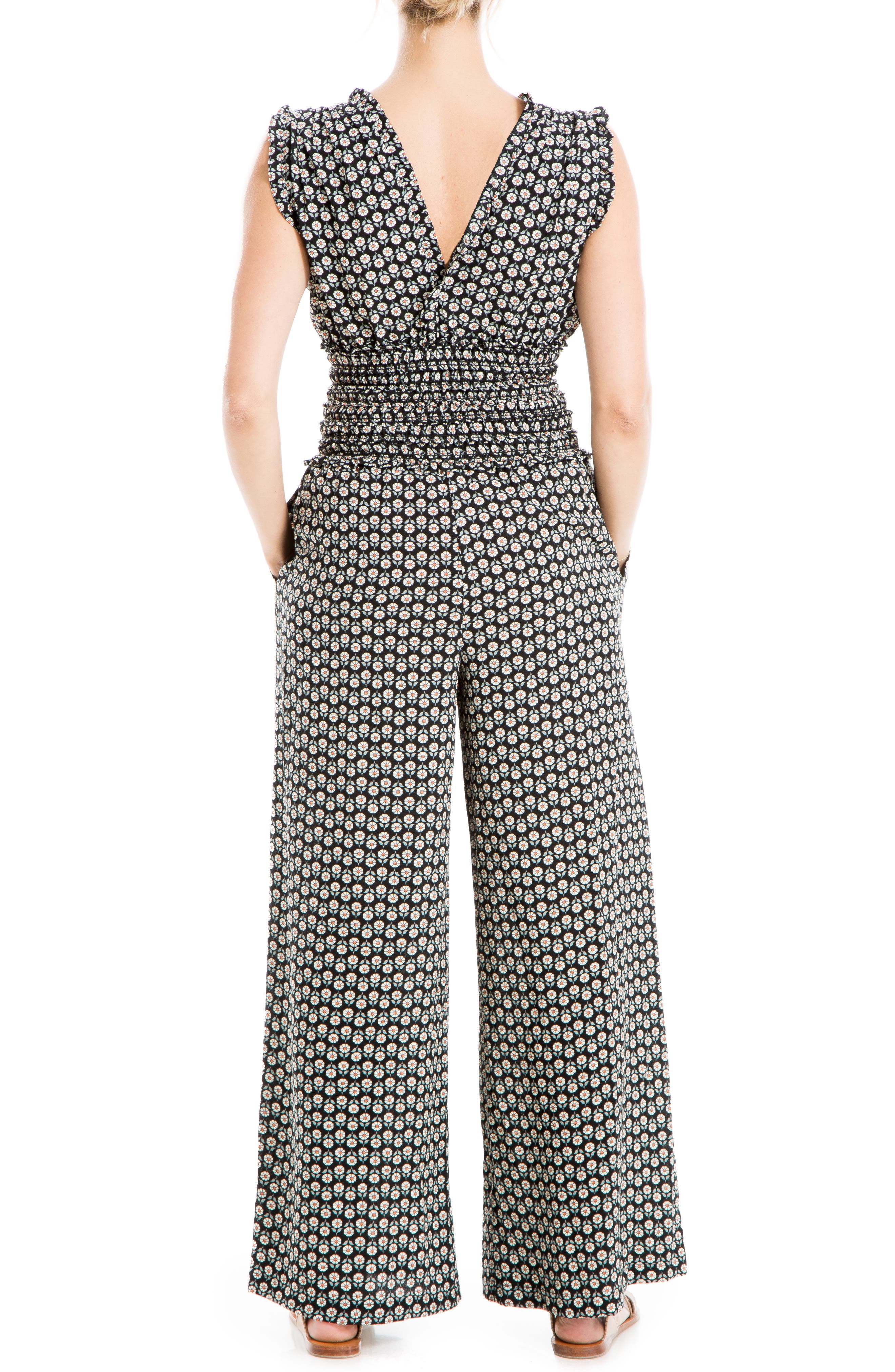 MAX STUDIO Wide Leg Crepe Jumpsuit | Nordstromrack