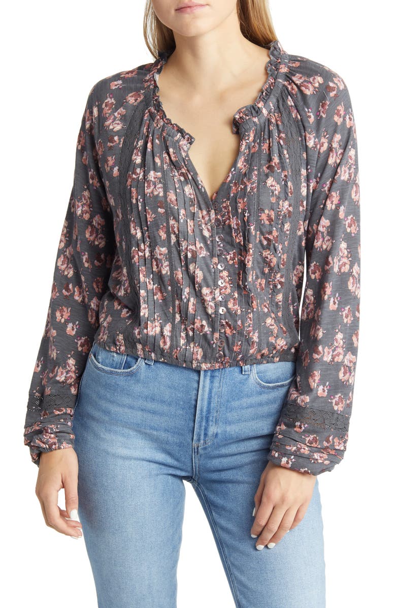 Lucky Brand Embroidered Peasant Blouse Nordstromrack