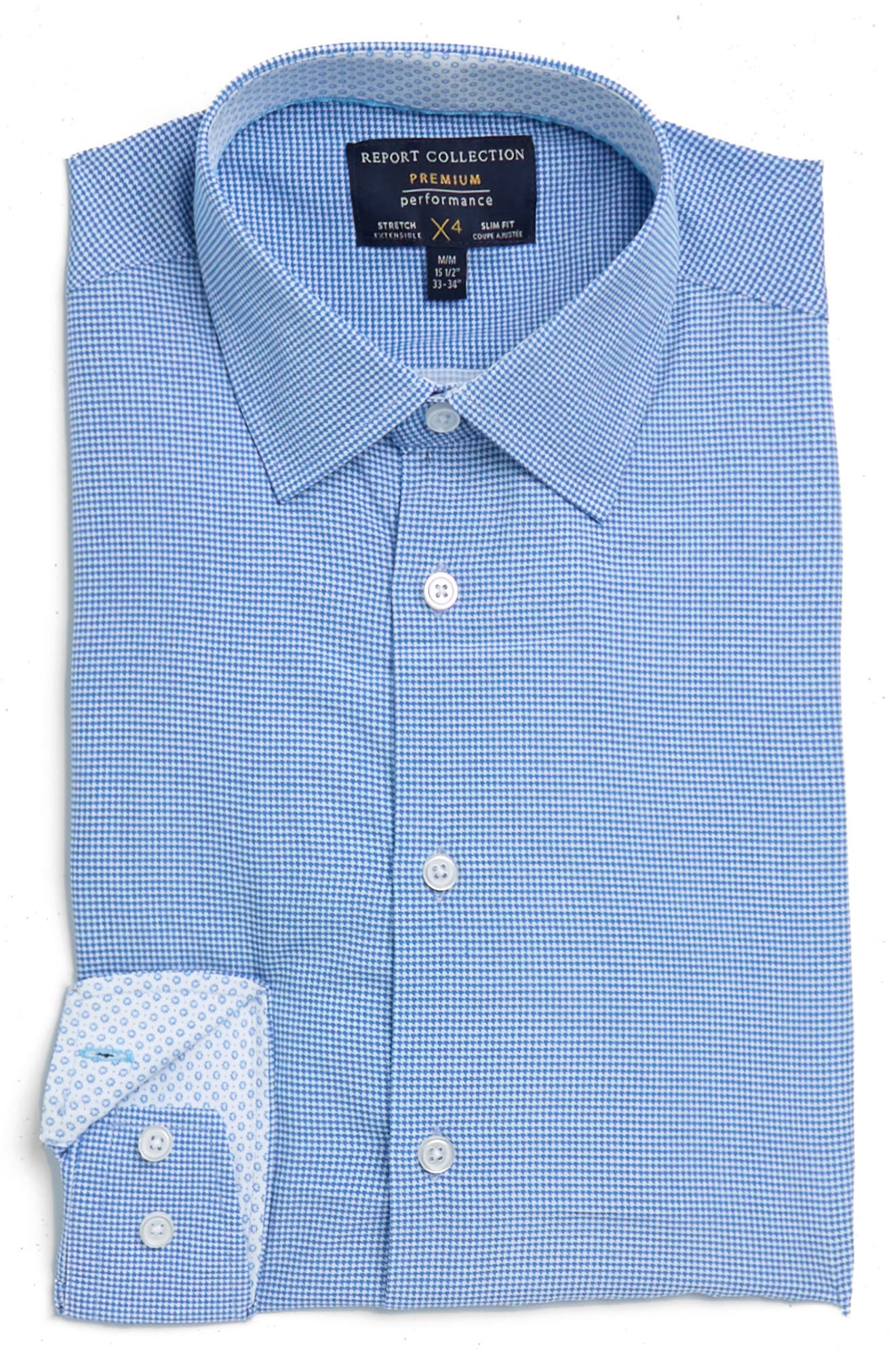 Report Collection Microprint Slim Fit Dress Shirt | Nordstromrack
