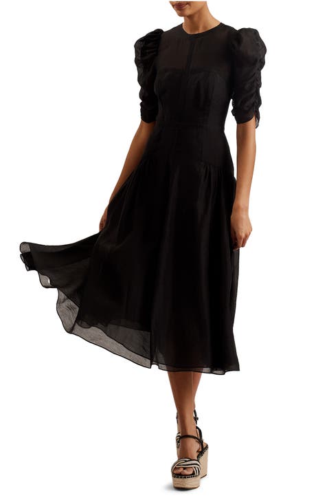 Women's Puff Sleeve Midi Dresses | Nordstrom