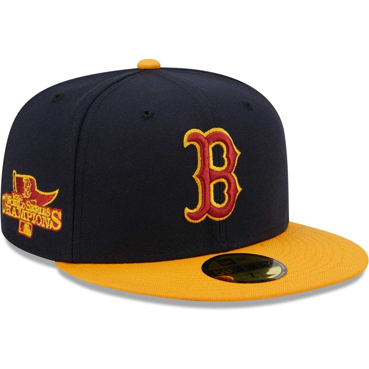 New Era Men's New Era Navy/Gold Boston Red Sox Primary Logo 59FIFTY ...