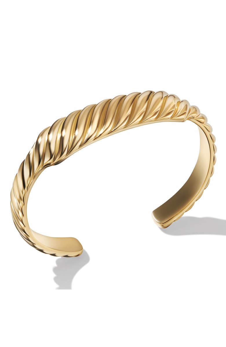 David Yurman Sculpted Cable Contour Cuff Bracelet in 18K Gold, 13mm ...