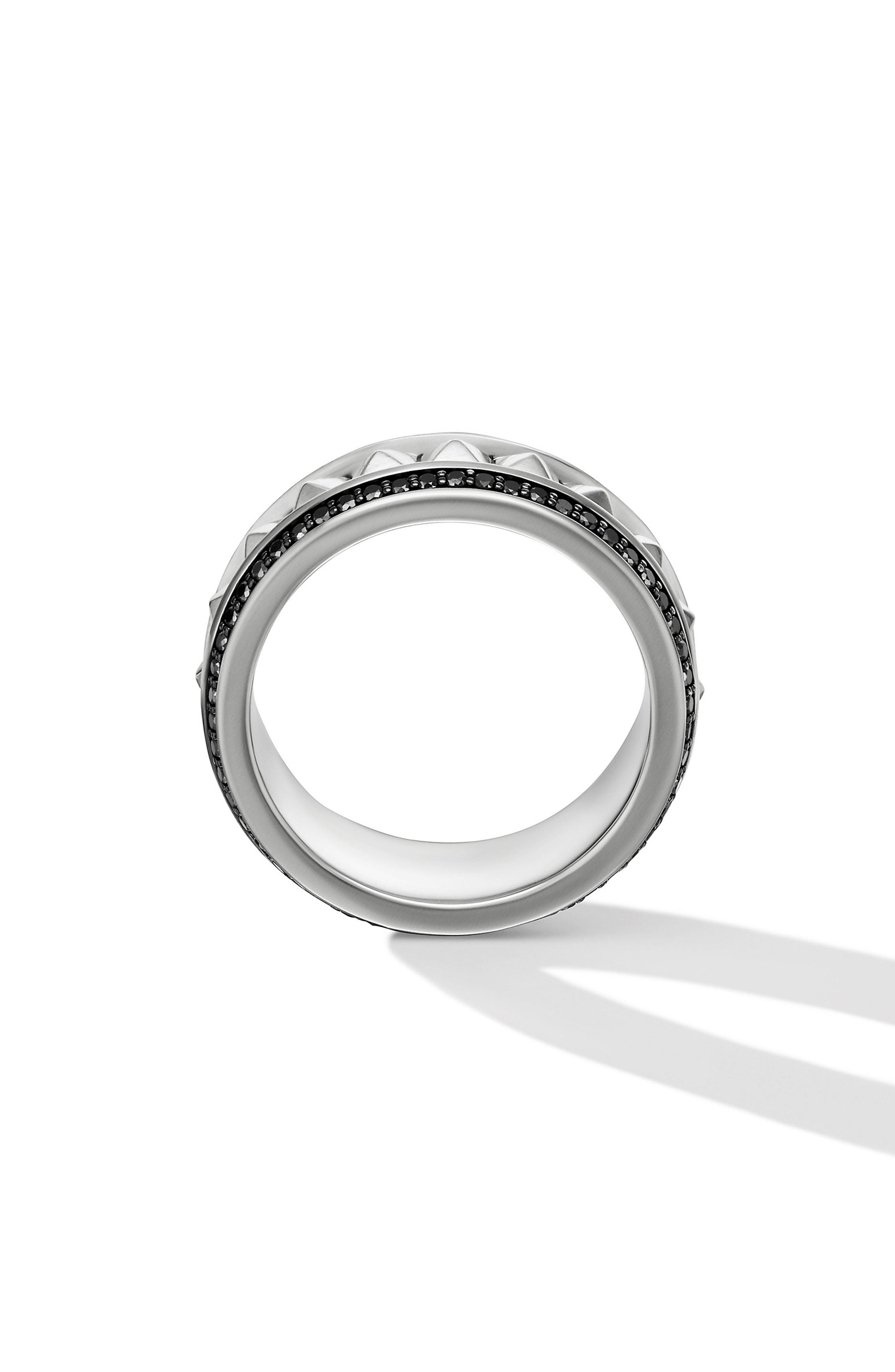 David Yurman Pyramid Band Ring with Pavé Black Diamonds | Nordstrom