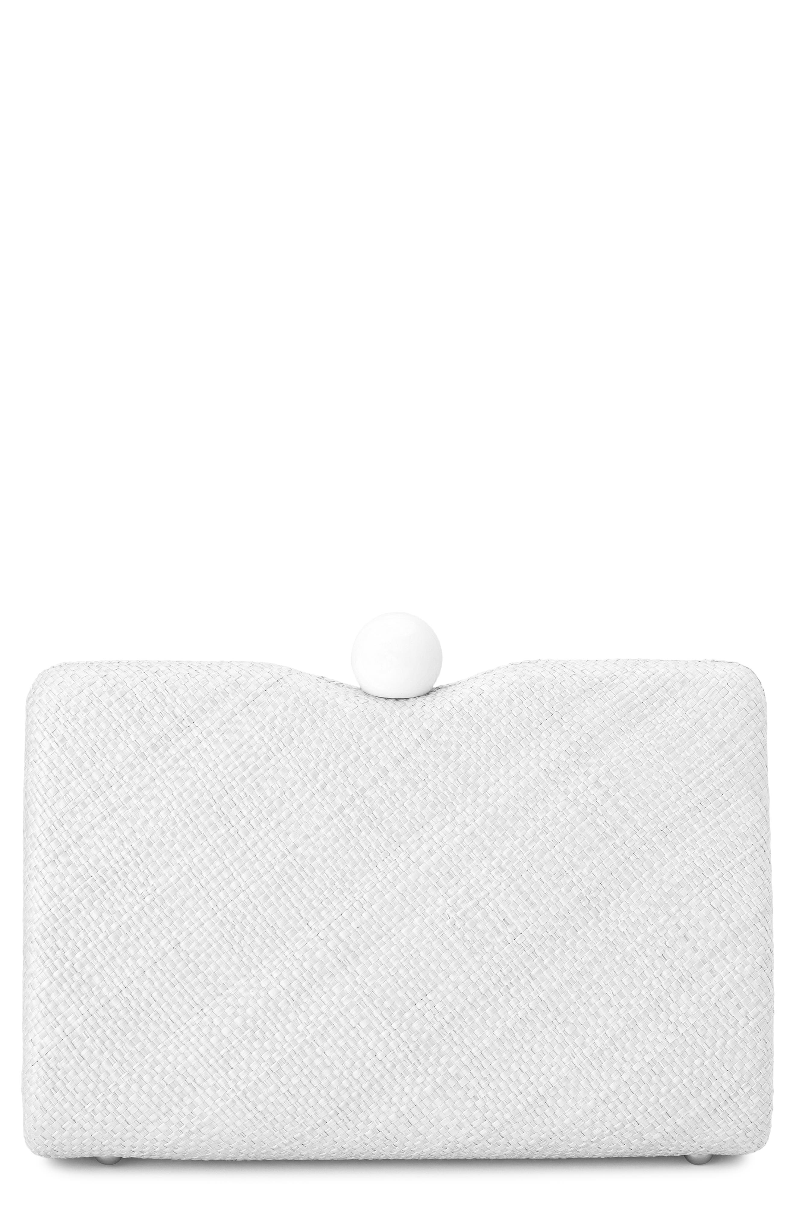 Olga Berg Cece Straw Woven Box Clutch | Nordstrom