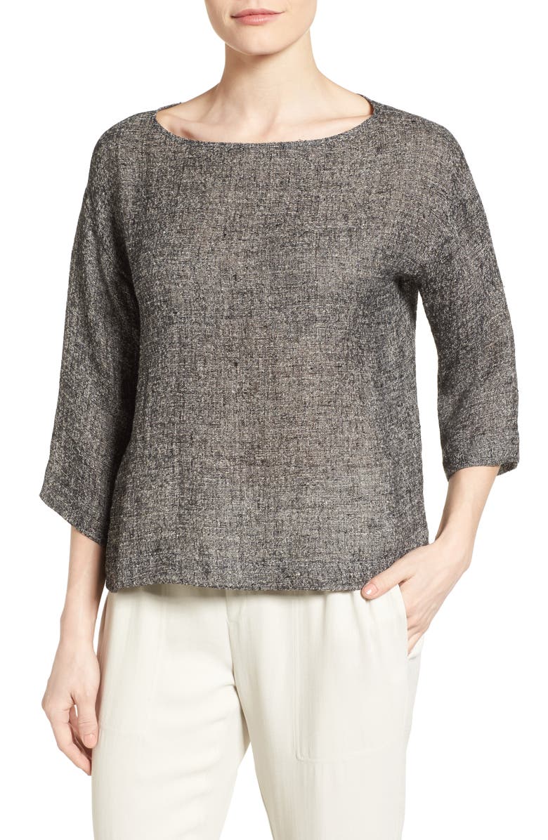 Eileen Fisher Organic Linen Blend Boxy Top (Regular & Petite) | Nordstrom Eileen Fisher Organic Linen Blend Boxy Top (Regular & Petite) | Nordstrom