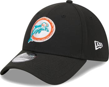 New Era Men's New Era Black Miami Dolphins Throwback Main 39THIRTY Flex Hat | Nordstrom