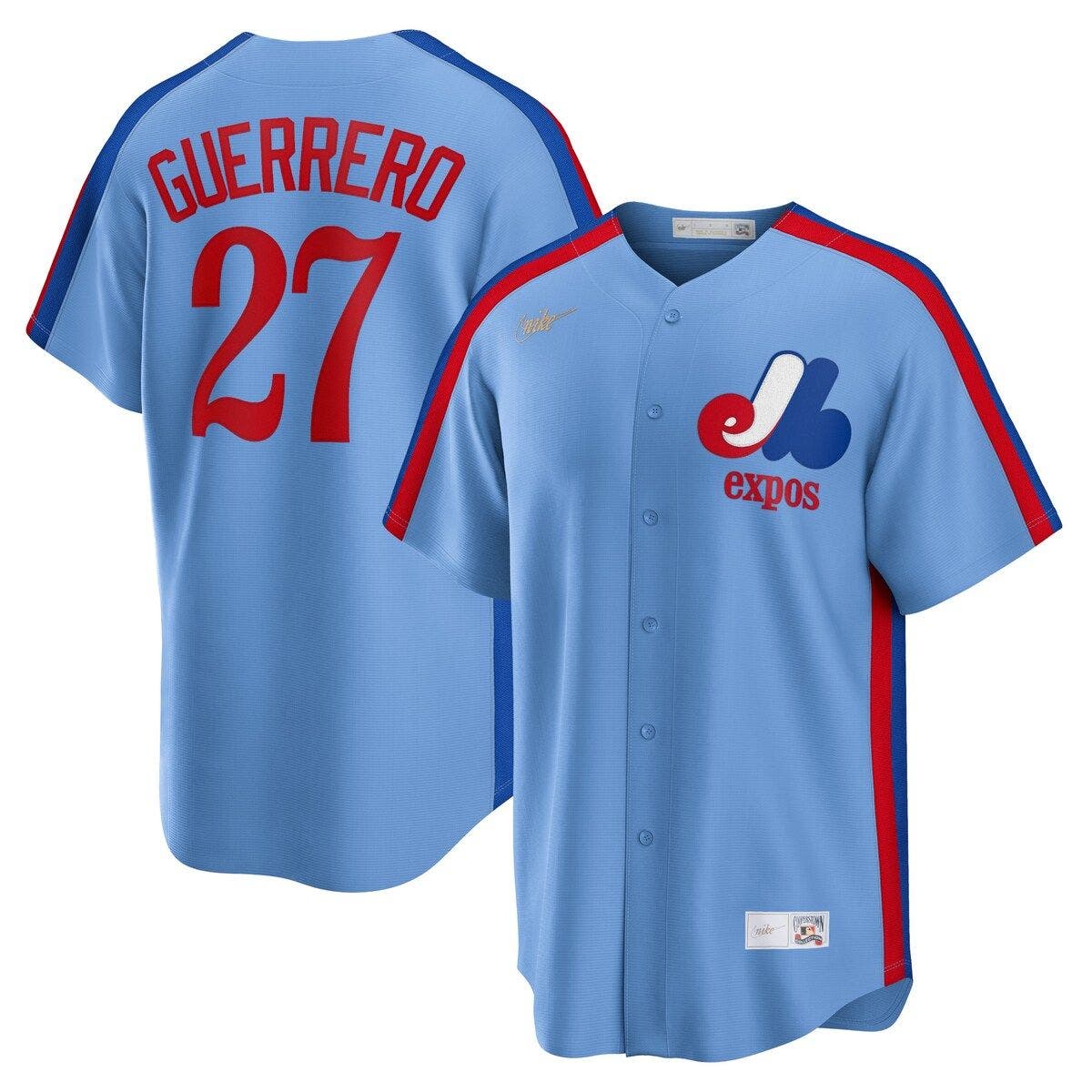 Nike Men's Nike Vladimir Guerrero Powder Blue Montreal Expos Road ...