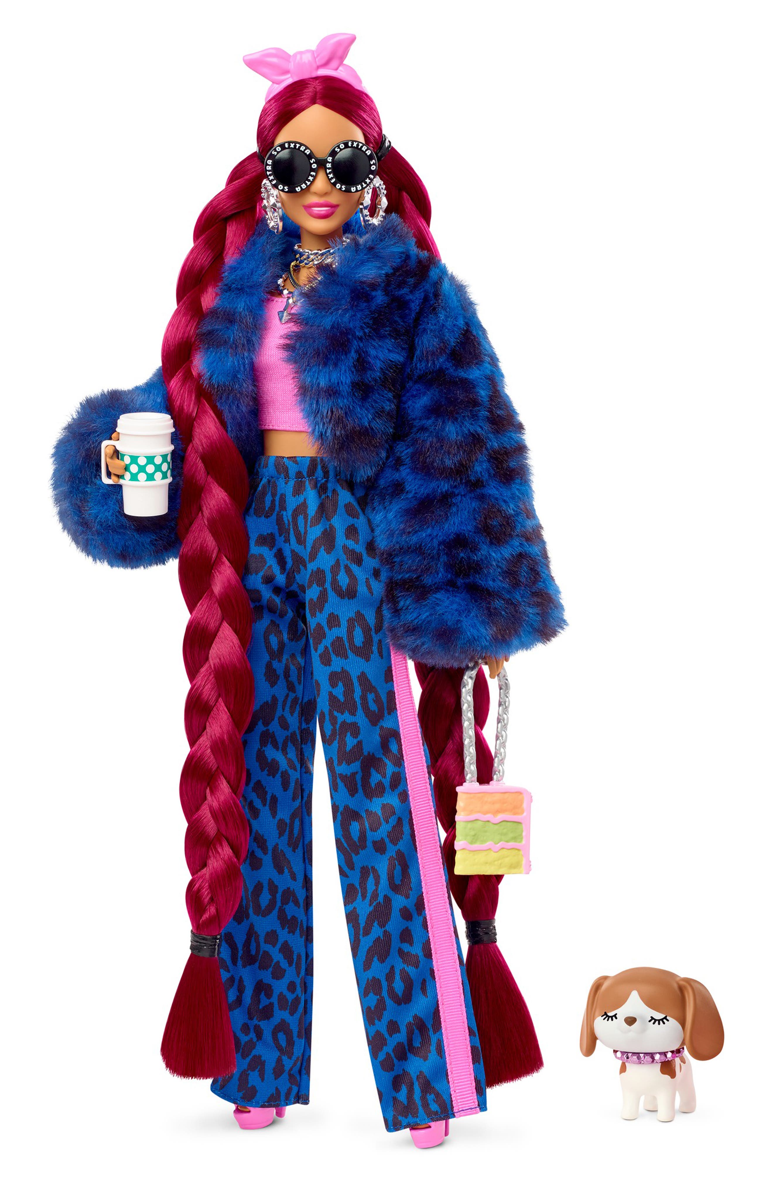 Mattel Barbie® Extra Blue Leopard Topper Doll | Nordstrom