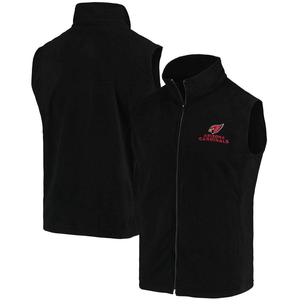 DUNBROOKE Men's Black Arizona Cardinals Houston Fleece Full-Zip Vest ...