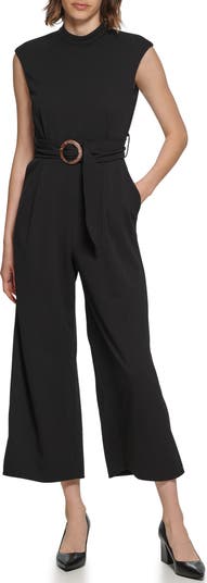 Calvin Klein Belted Scuba Crepe Jumpsuit | Nordstromrack
