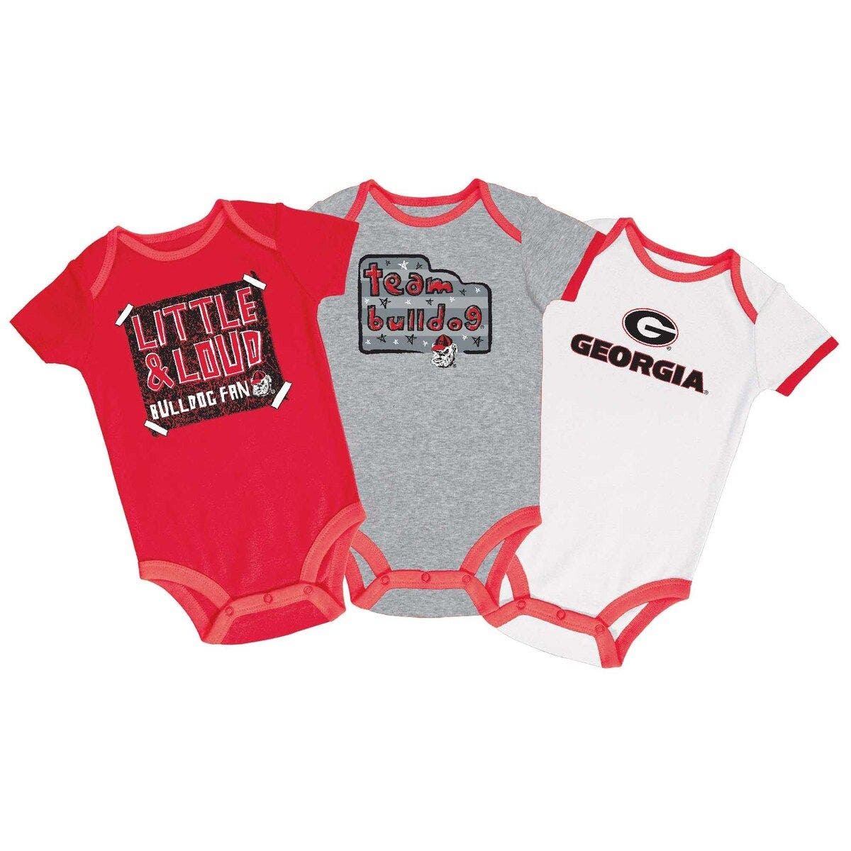 Champion Infant Champion Red/Gray/White Georgia Bulldogs 3-Pack ...