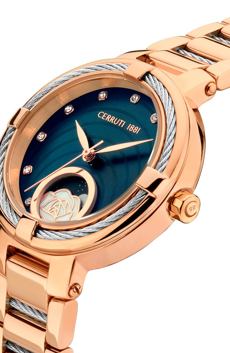 Cerruti 1881 Gardena Swarovski Crystal Embellished Bracelet Watch, 34mm ...