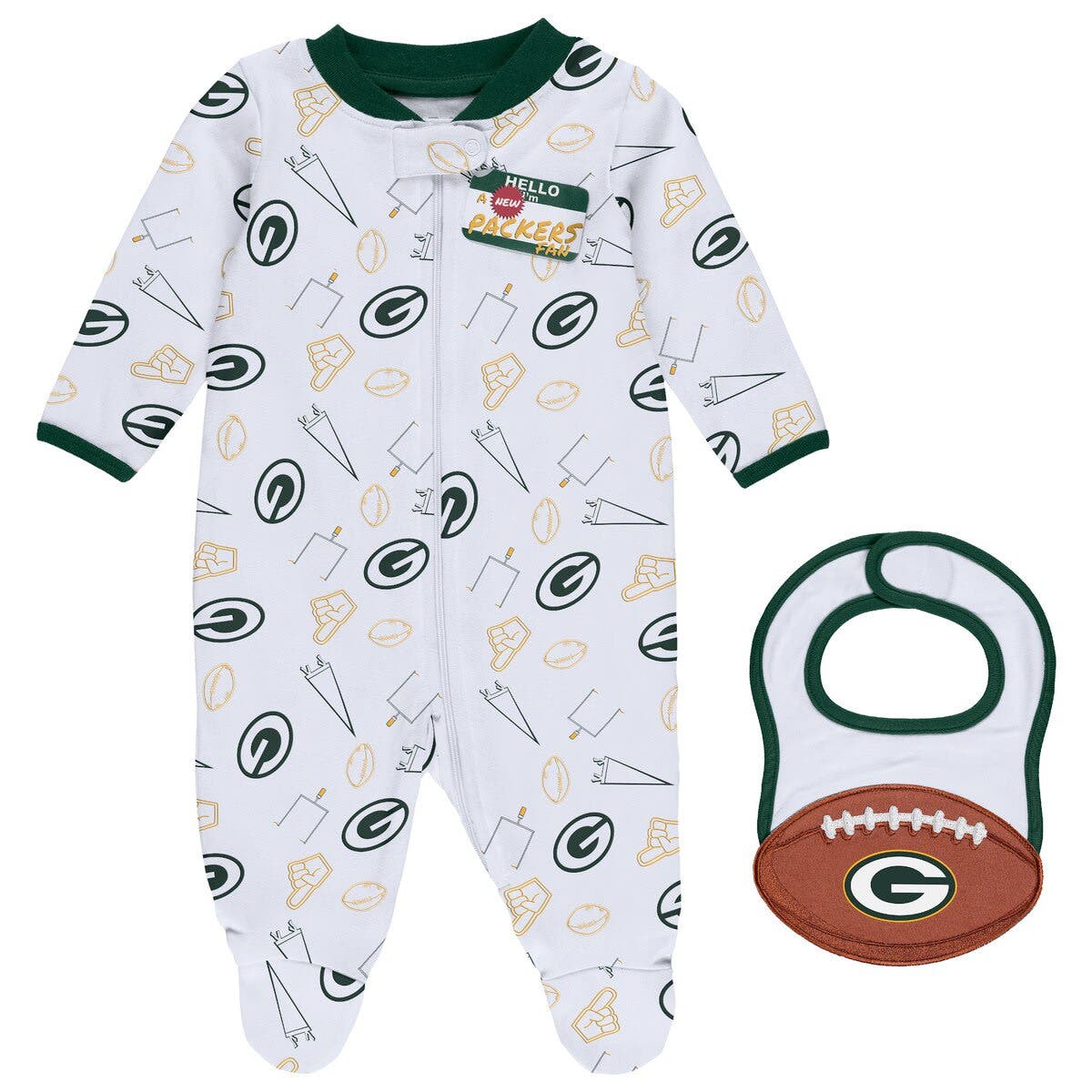 WEAR by Erin Andrews Newborn & Infant WEAR by Erin Andrews White Green ...