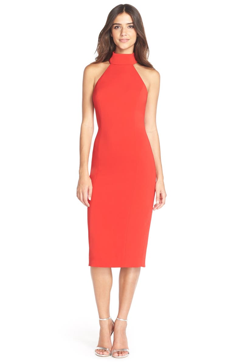 Jay Godfrey Ballad Mock Neck Crepe Sheath Dress Nordstrom