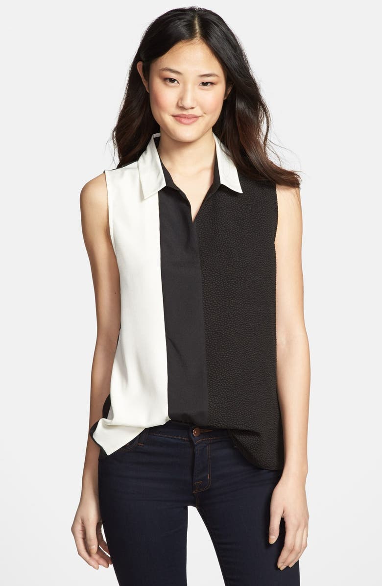 Calvin Klein Colorblock Sleeveless Blouse Nordstrom