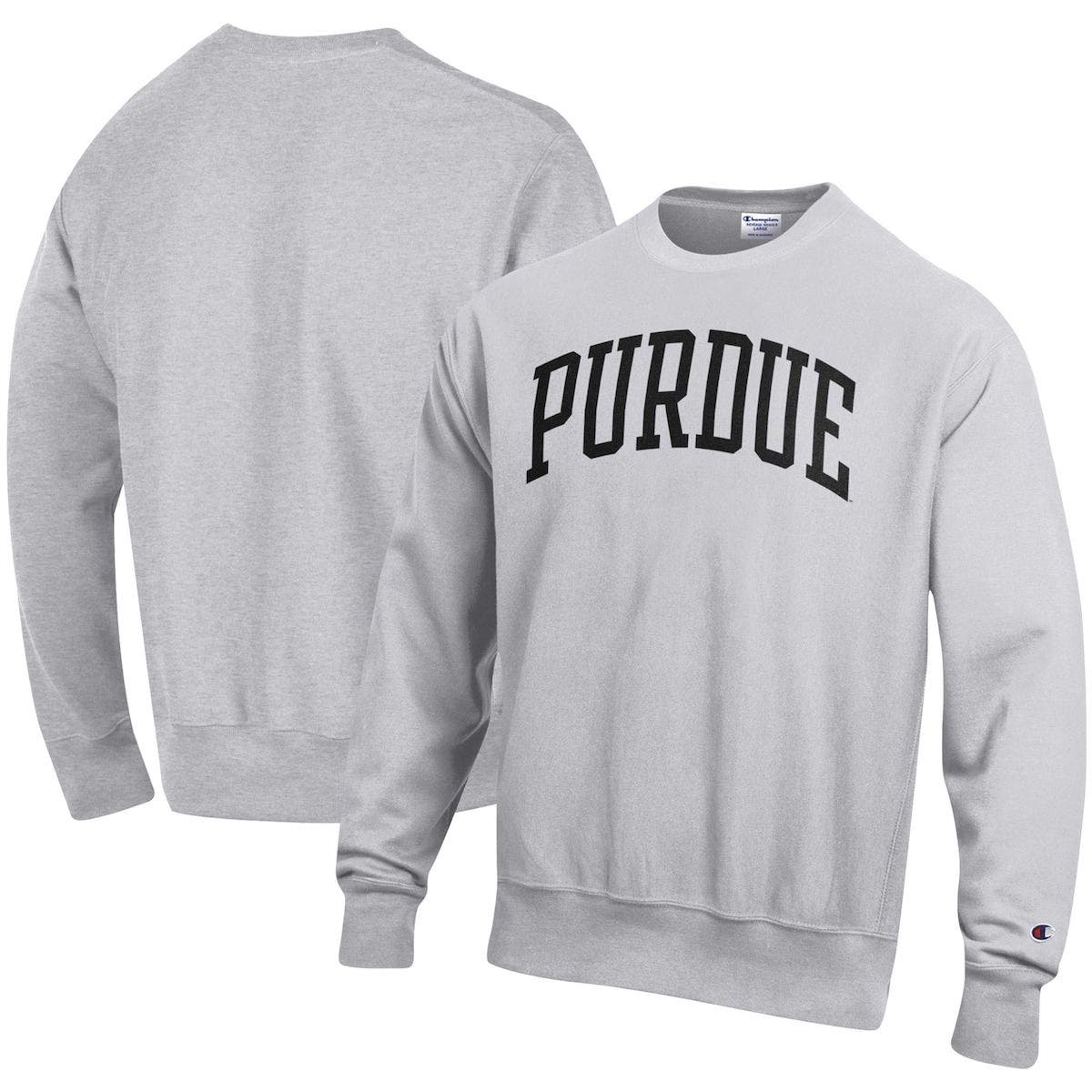 Champion Men's Champion Heathered Gray Purdue Boilermakers Arch Reverse ...
