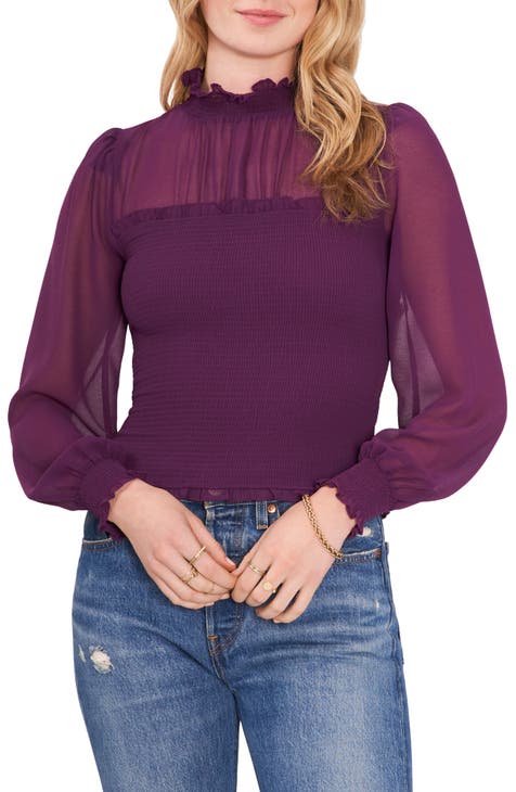 womens purple tops | Nordstrom