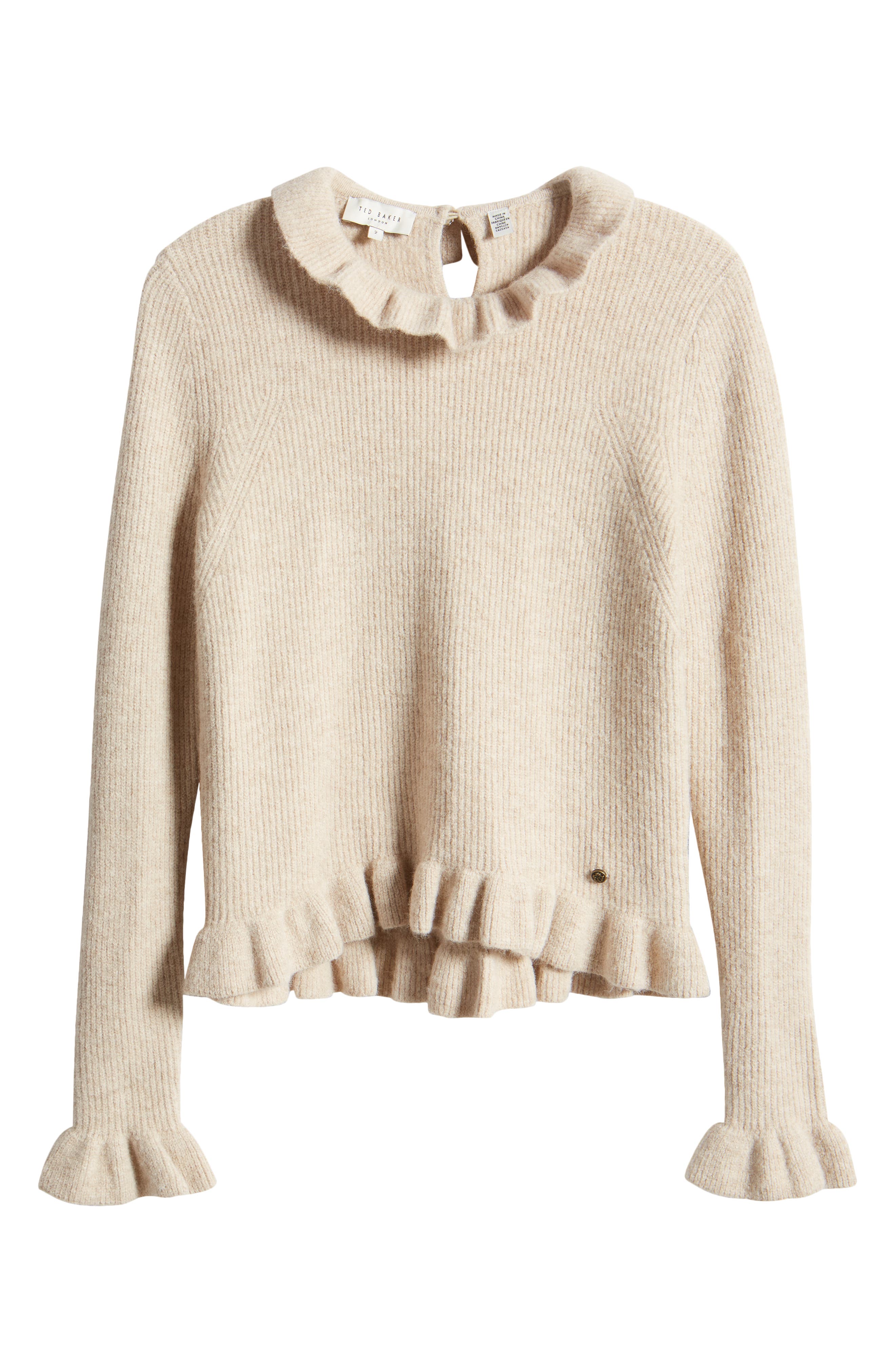Ted Baker London Pipalee Ruffle Rib Sweater | Nordstrom