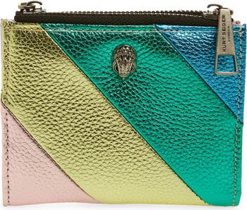 Kurt Geiger London Mini Kensington Metallic Leather Bifold Wallet ...