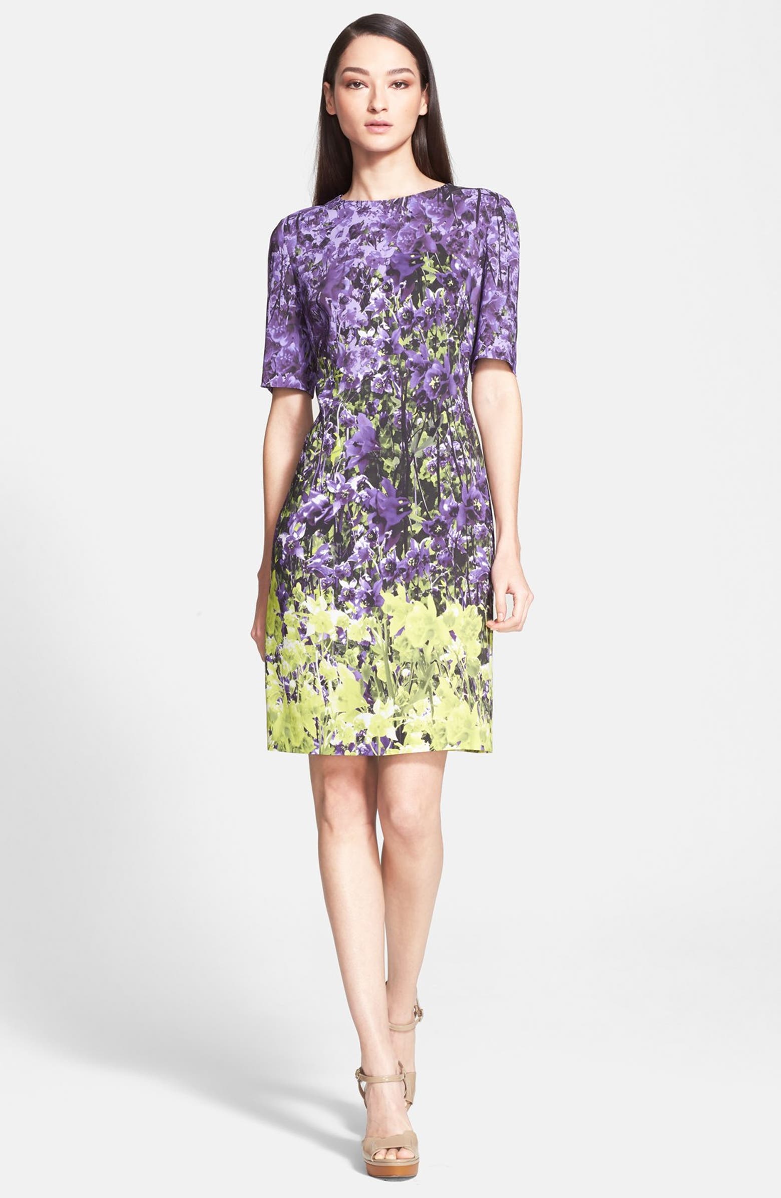 Escada Floral Print Jersey Sheath Dress Nordstrom
