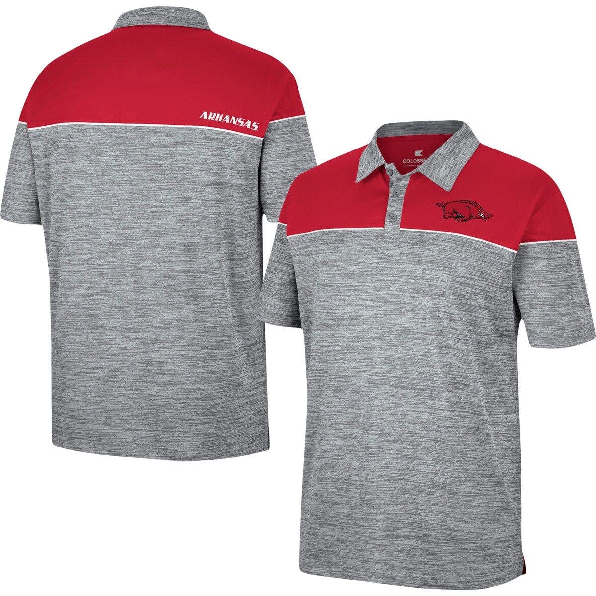 COLOSSEUM Men's Colosseum Heathered Gray/Cardinal Arkansas Razorbacks ...