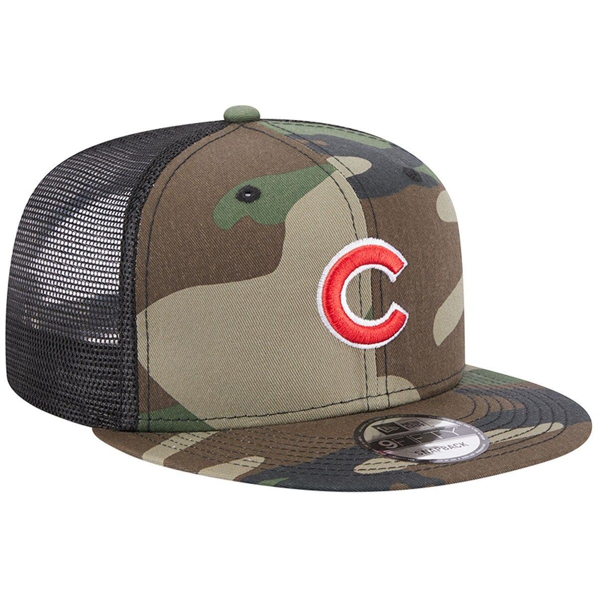 New Era Men's New Era Camo Chicago Cubs Trucker 9FIFTY Snapback Hat ...
