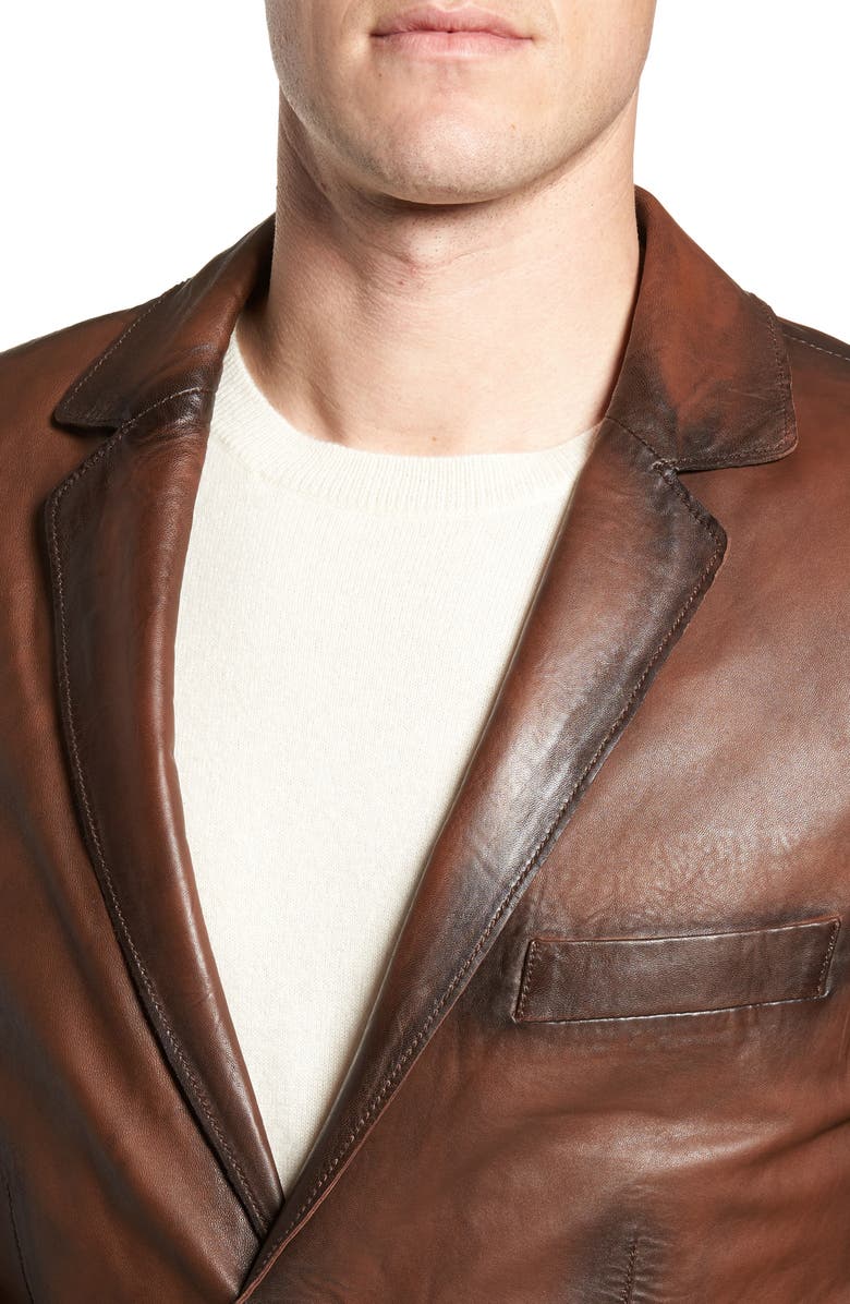 Missani Le Collezioni Vintage Leather Blazer | Nordstromrack