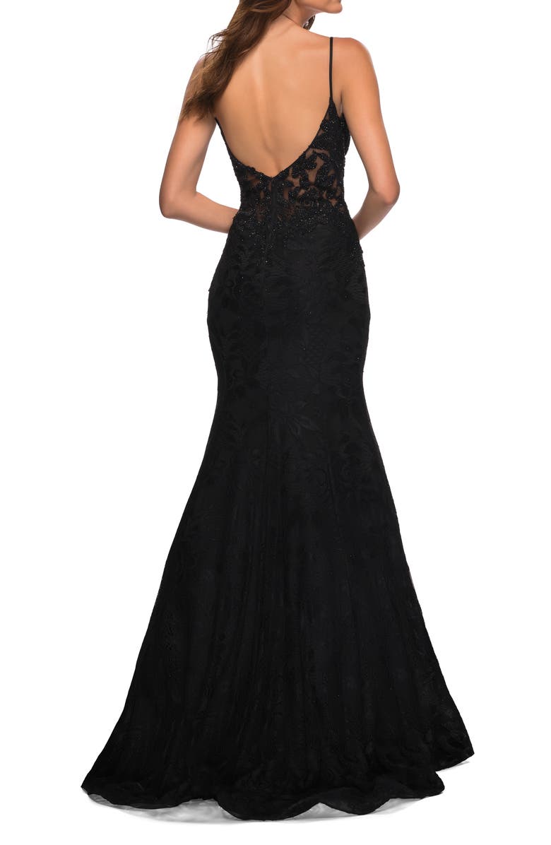 La Femme Lace Mermaid Gown Nordstrom