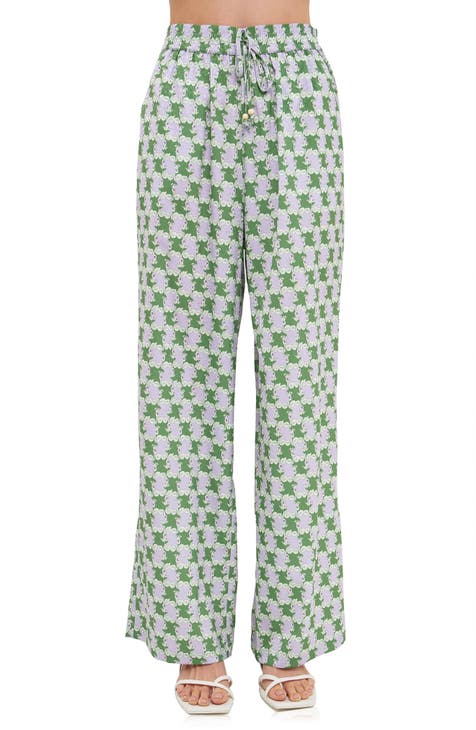 Women's Blue/Green Wide-Leg Pants | Nordstrom