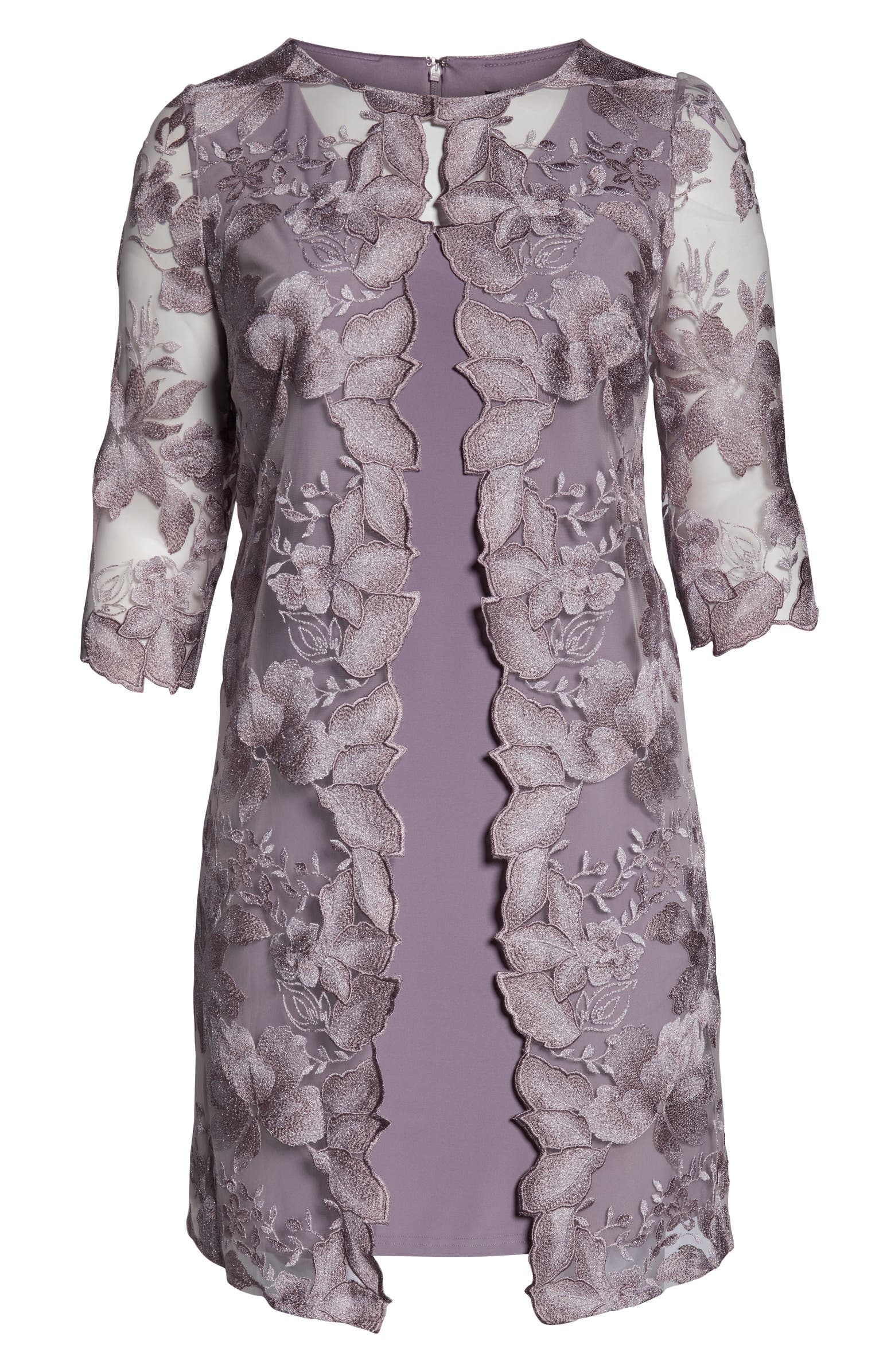 Alex Evenings Embroidered Lace Mock Jacket Cocktail Dress Nordstrom