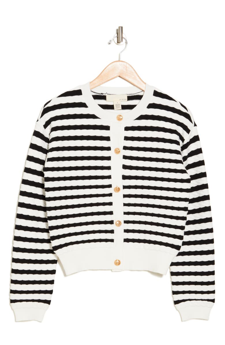 BY DESIGN Tinsley Stripe Cardigan | Nordstromrack