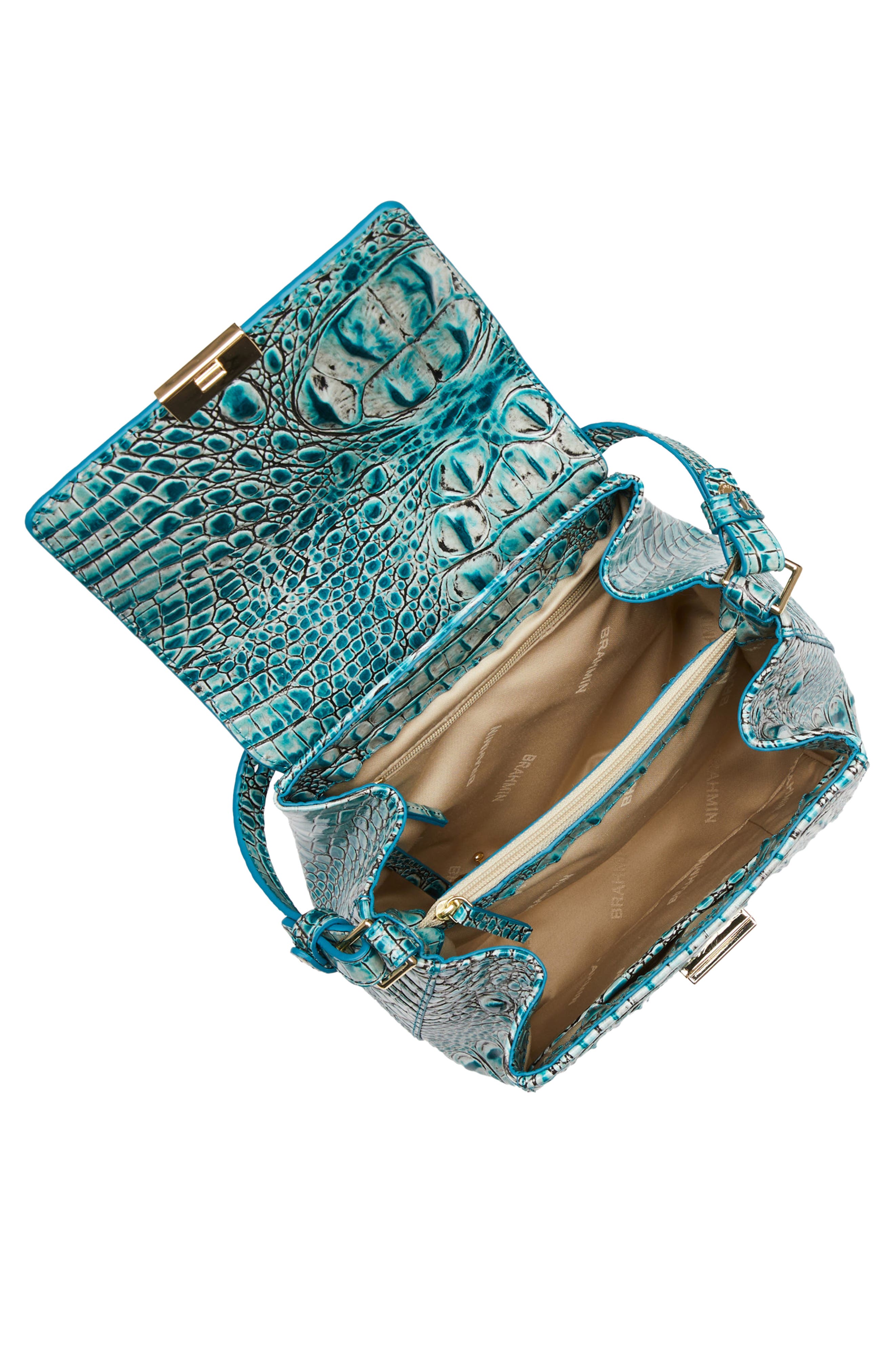 Brahmin Margo Croc Embossed Leather Crossbody Bag | Nordstrom