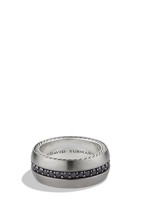 David Yurman 'streamline' Wide Band Ring With Black Diamonds In Diamond ...