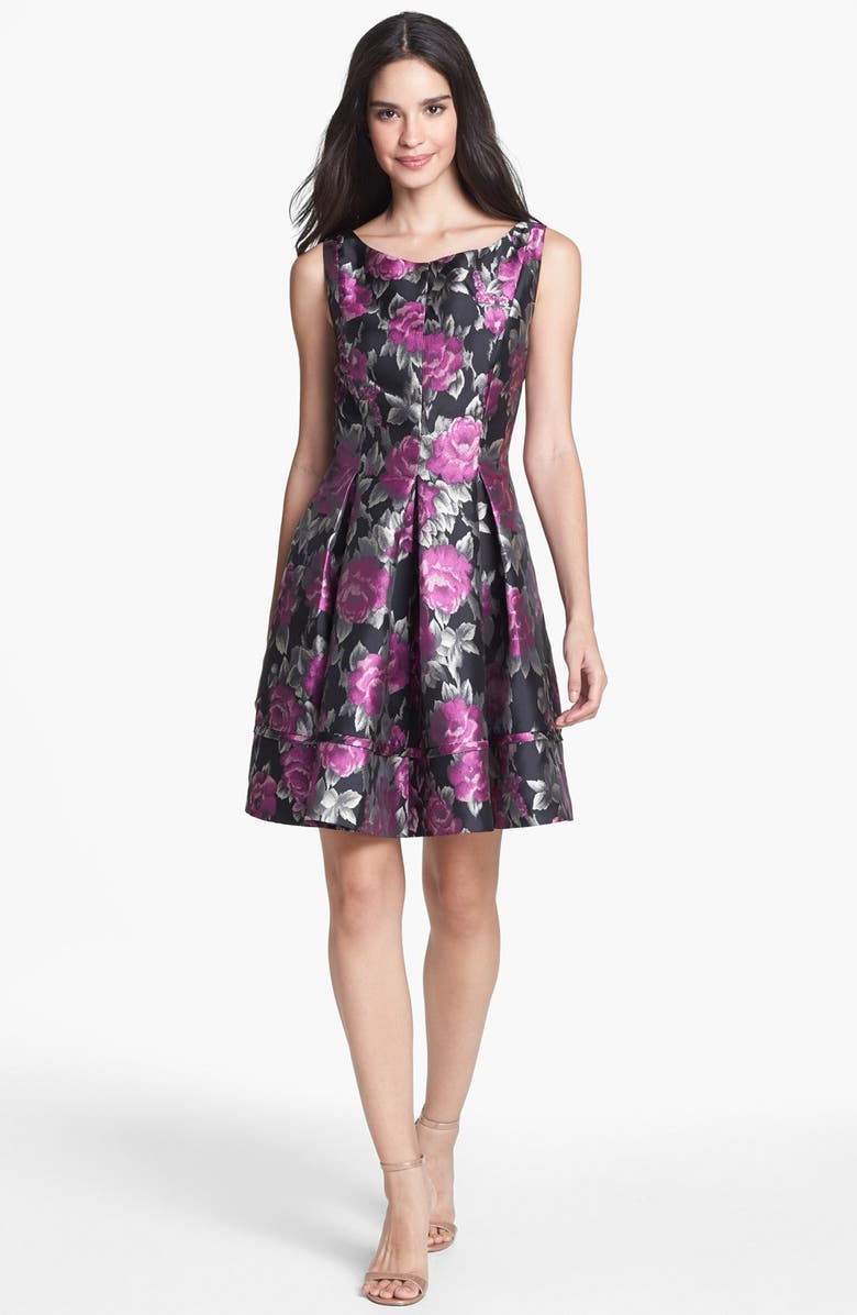 Eliza J Brocade Fit And Flare Dress Nordstrom
