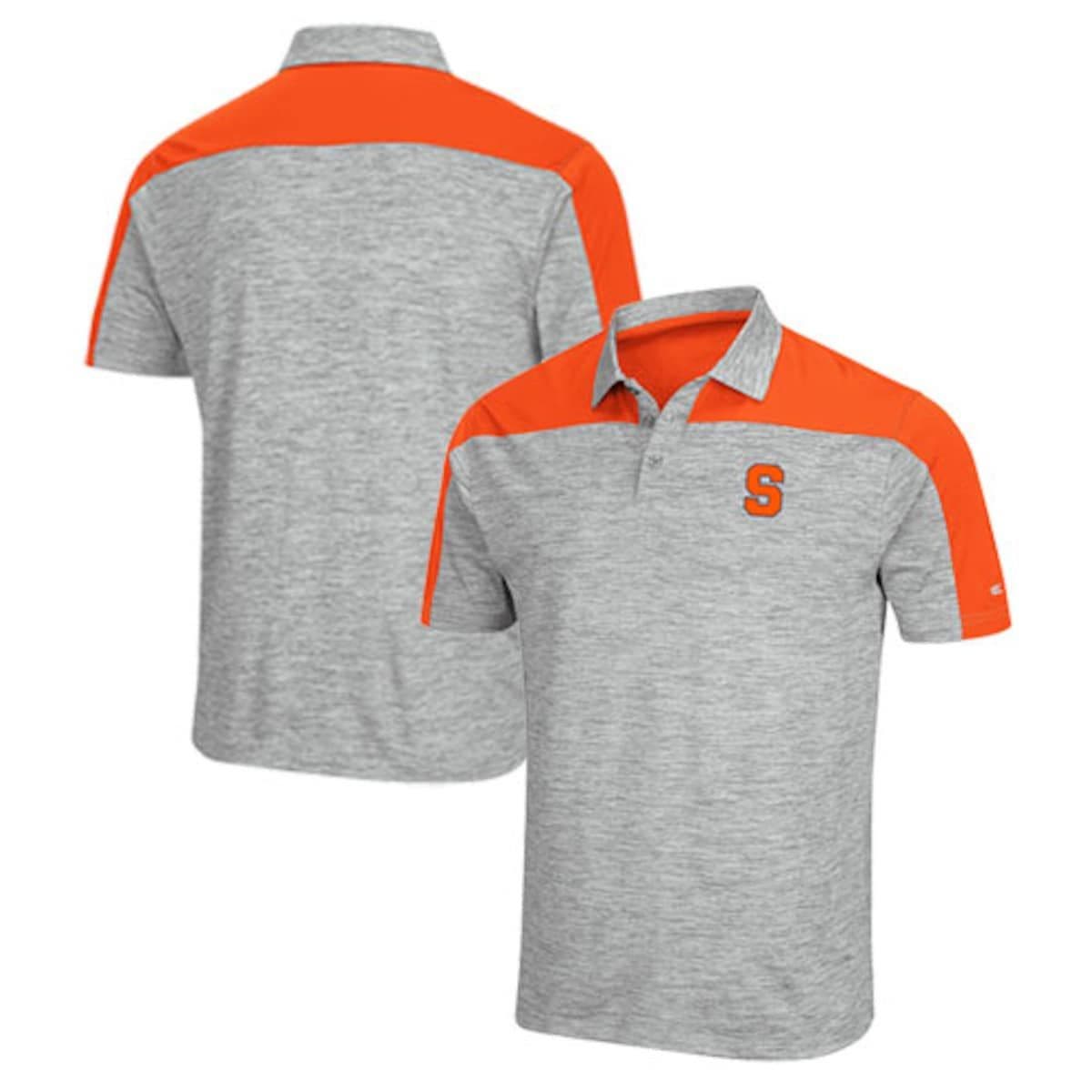 COLOSSEUM Men's Colosseum Gray/Orange Syracuse Orange Einstein Polo ...