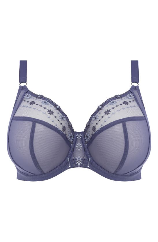 Elomi Matilda Full Figure Underwire Plunge Bra In Denim Daisy Modesens