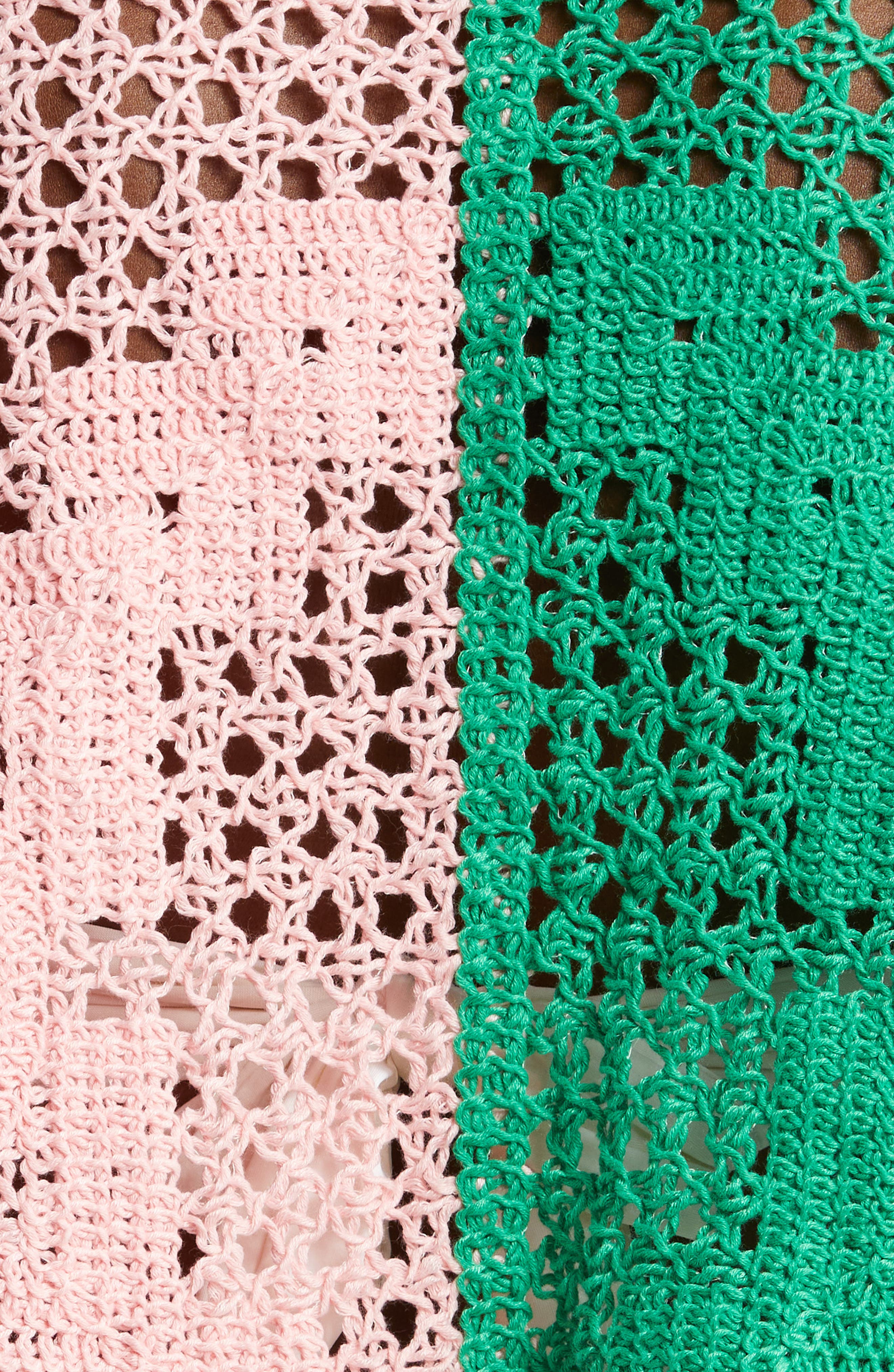 Maaji Sicilia Colorblock Crop Cover-Up Button-Up Shirt | Nordstrom