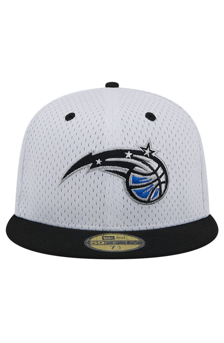 New Era Men's New Era White/Black Orlando Magic Throwback 2Tone 59FIFTY ...