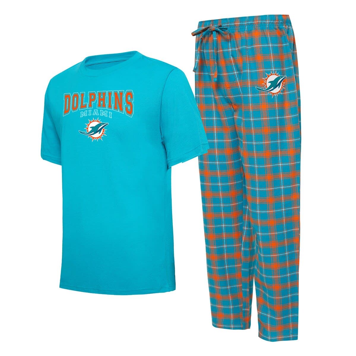 CONCEPTS SPORT Men's Concepts Sport Aqua/Orange Miami Dolphins Arctic T ...
