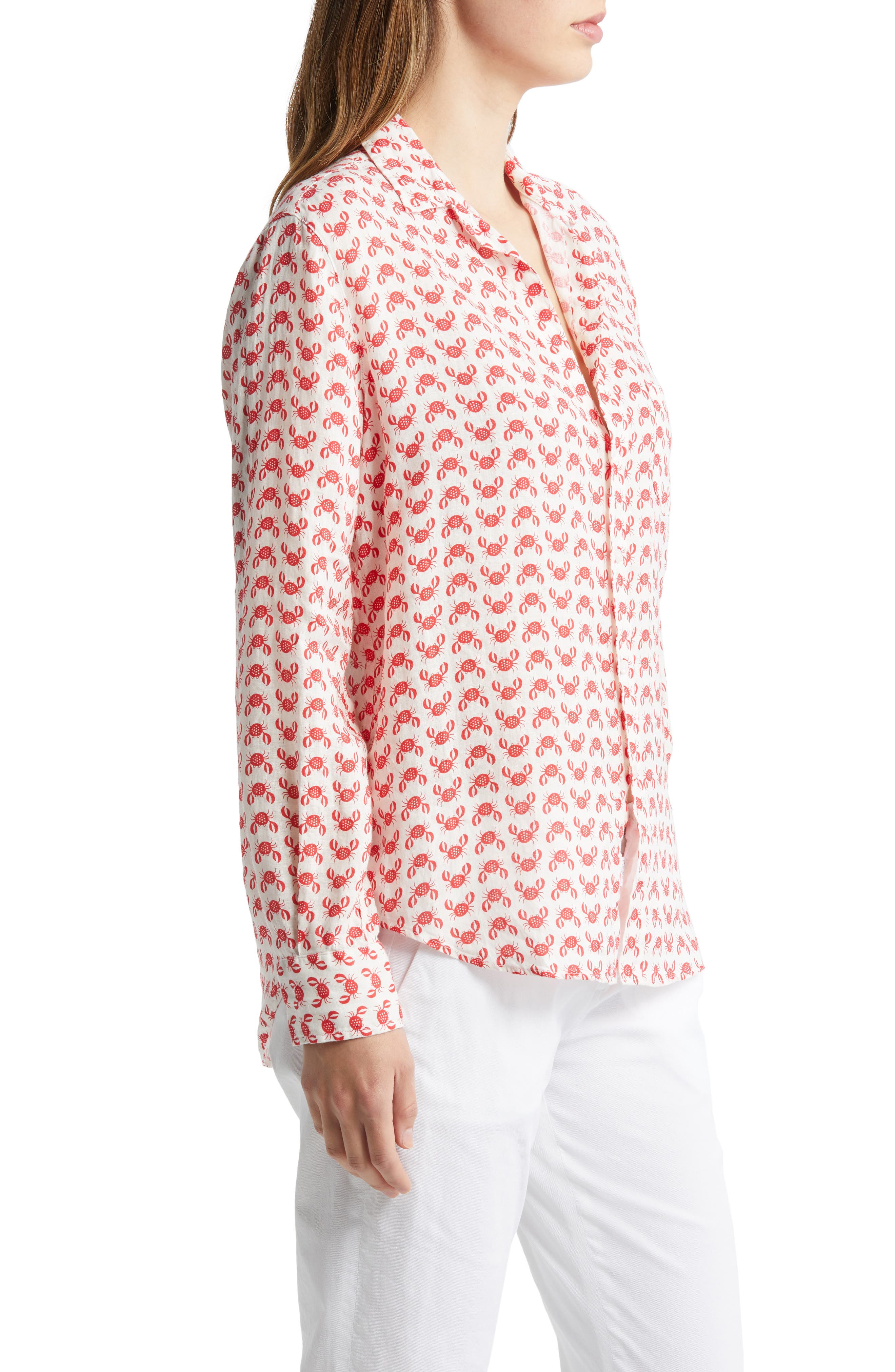 Frank & Eileen Relaxed Fit Crab Print Linen Button-Up Shirt | Nordstrom
