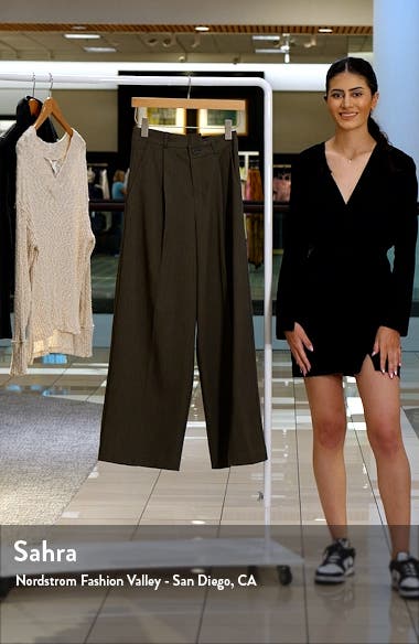 Topshop Asymmetric Waist Wide Leg Trousers | Nordstromrack